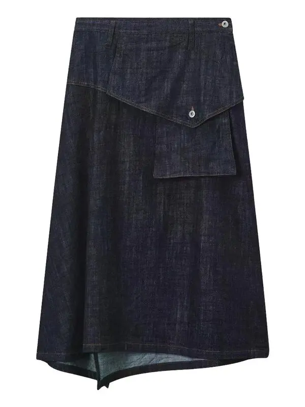 Y’s Pocket Denim Skirt - Blue