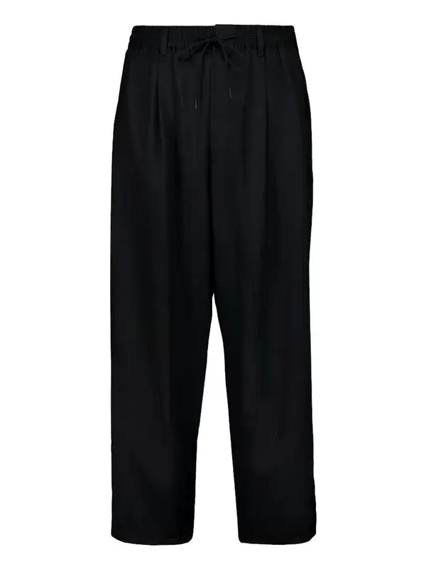 Y3 Drawstring Tapered Trousers - Black
