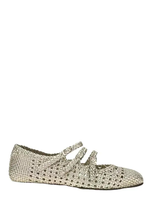 CAREL Ariana Woven Ballet Flats - Gold
