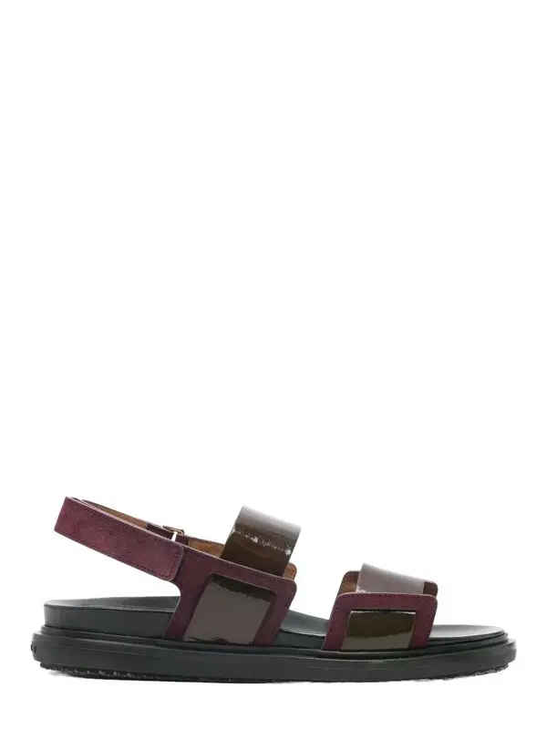 Marni Strap Leather Sandals - Brown