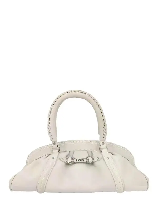 Dior 2006 Plaited Handle Leather Handbag - White