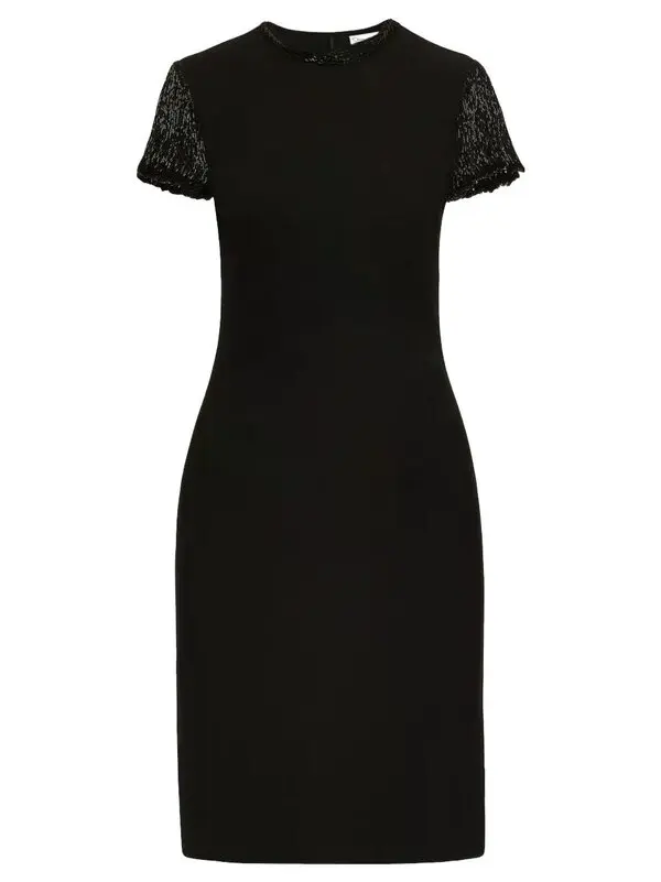 Oscar De La Renta Bugle Bead-embellished Dress - Black