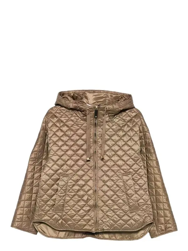 Max Mara Quilted Hooded Jacket - Brown