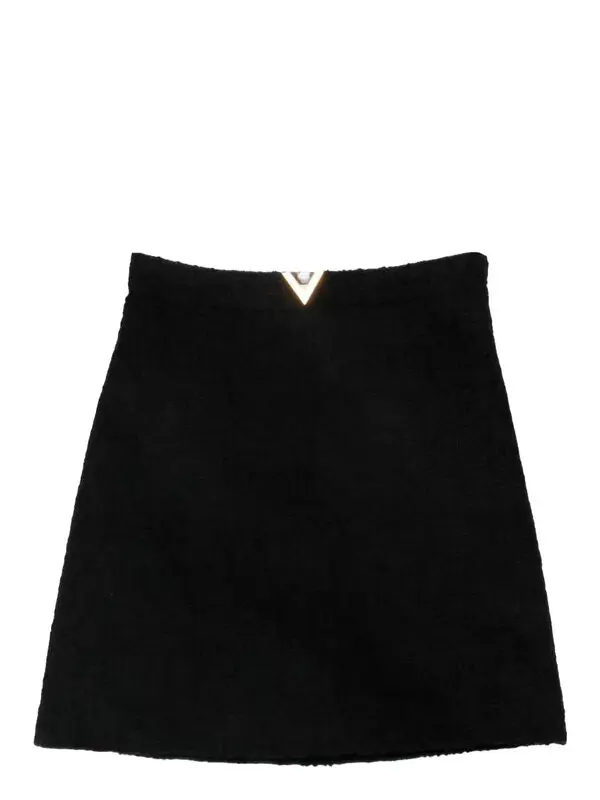 Valentino Garavani Triangle-detail Mini Skirt - Black