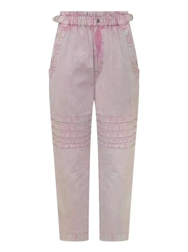 MARANT ETOILE Mellya Ruffled Trousers - Pink