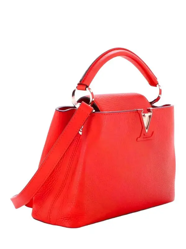 LOUIS VUITTON Capucines Bb Satchel Leather - Red
