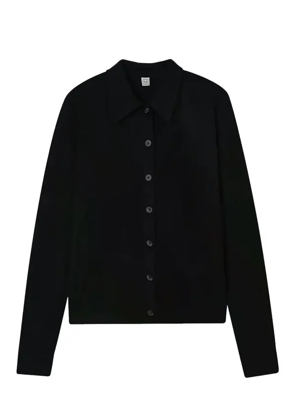 TOTEME Buttoned Collar Cardigan - Black