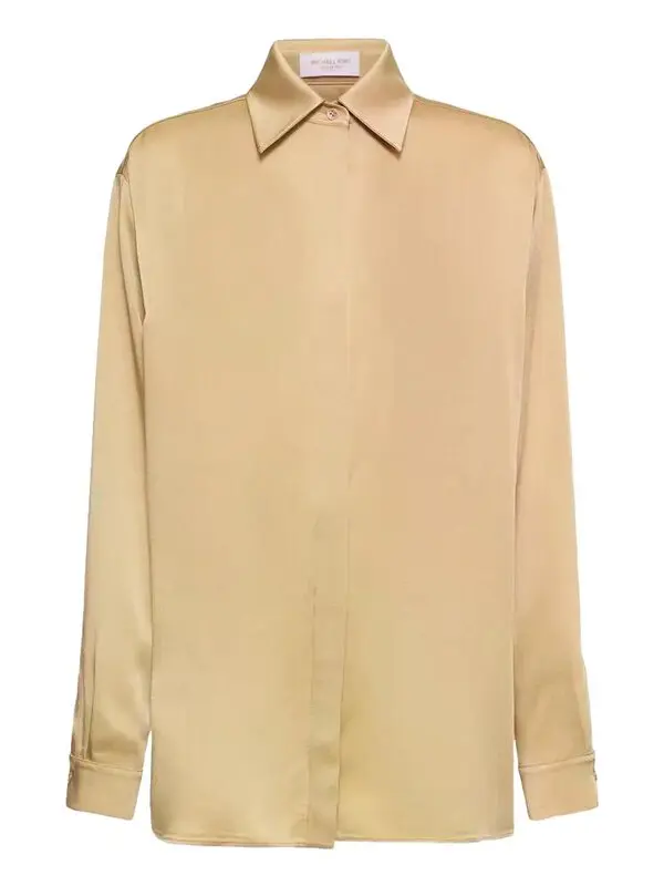Michael Kors Classic-collar Long-sleeved Shirt - Neutrals
