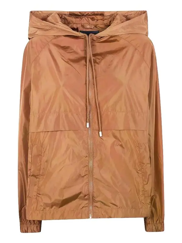 SEMICOUTURE Hooded Zip-up Jacket - Brown