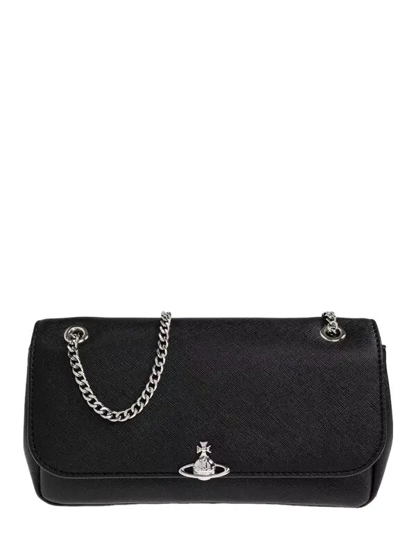 VIVIENNE WESTWOOD Orb-plaque Shoulder Bag - Black