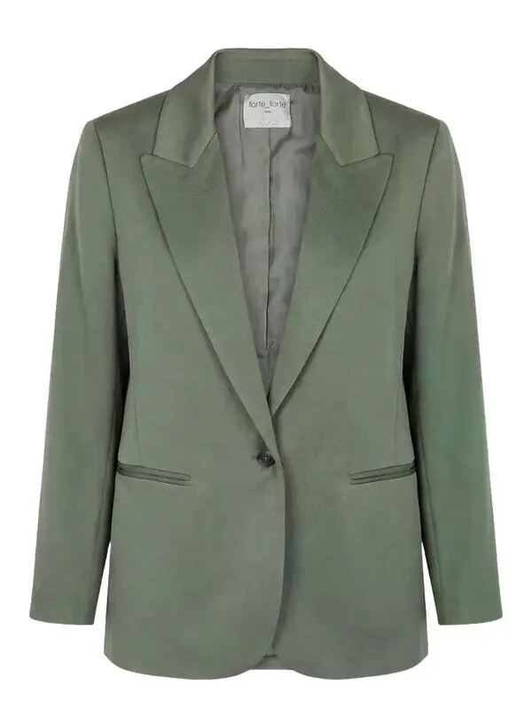 FORTE_FORTE Buttoned Blazer - Green