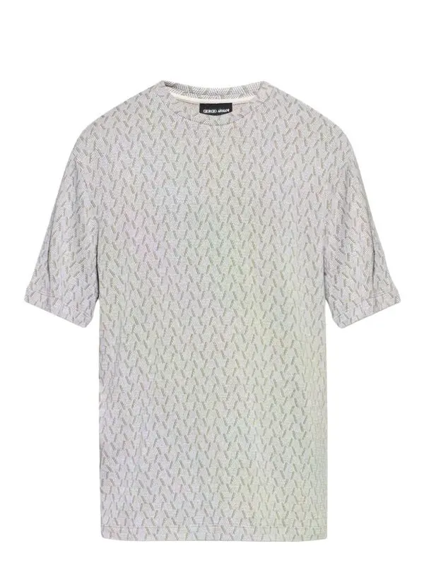 Giorgio Armani Geometric-patterned T-shirt - Neutrals