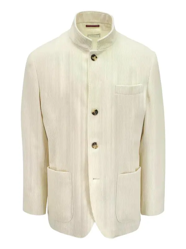Brunello Cucinelli Buttoned Corduroy Jacket - Neutrals