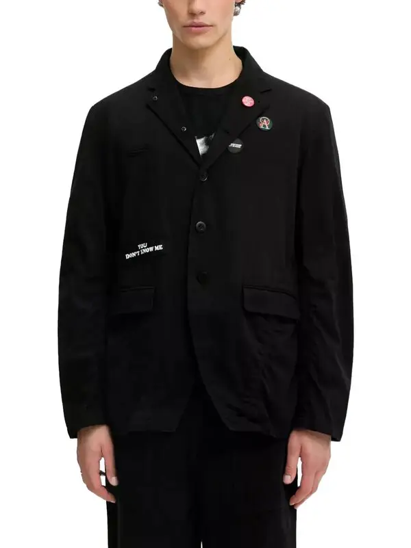 UNDERCOVERISM Appliqué Tailored Jacket - Black