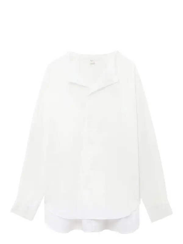 Y’s High-low Cotton Shirt - White