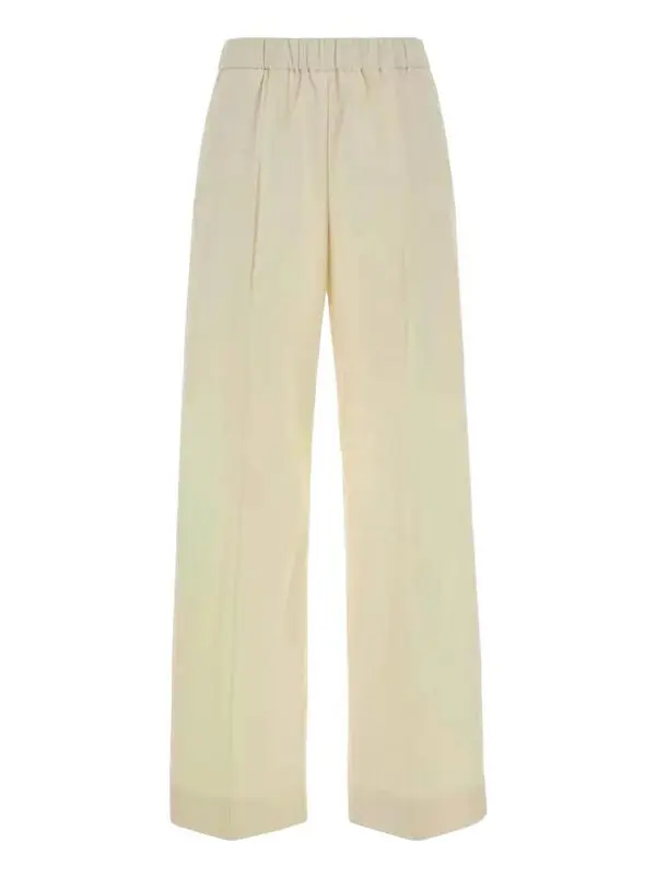 JIL SANDER Wide-leg Cotton Trousers - Neutrals
