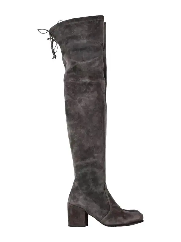 STUART WEITZMAN Genna Over-the-knee Block-heel Boots - Grey