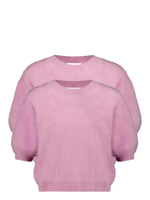 LISA YANG Juniper Knitted Short-sleeve Sweater - Pink