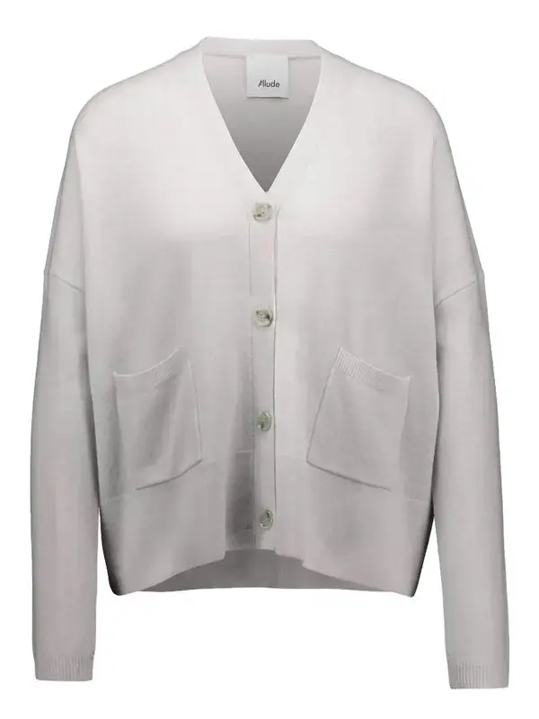 ALLUDE Buttoned Pockets Cardigan - Neutrals
