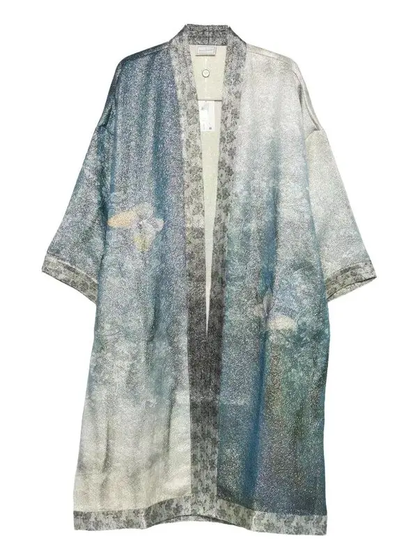PIERRE-LOUIS MASCIA Floral-print Kimono - Blue