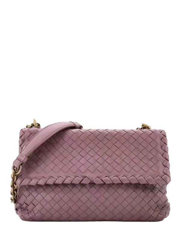Bottega Veneta Olimpia Intrecciato Nappa Small Crossbody Bag - Purple