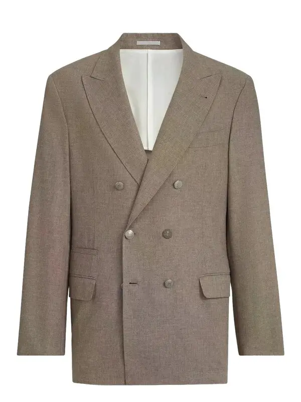 Brunello Cucinelli Double-breasted Blazer - Brown
