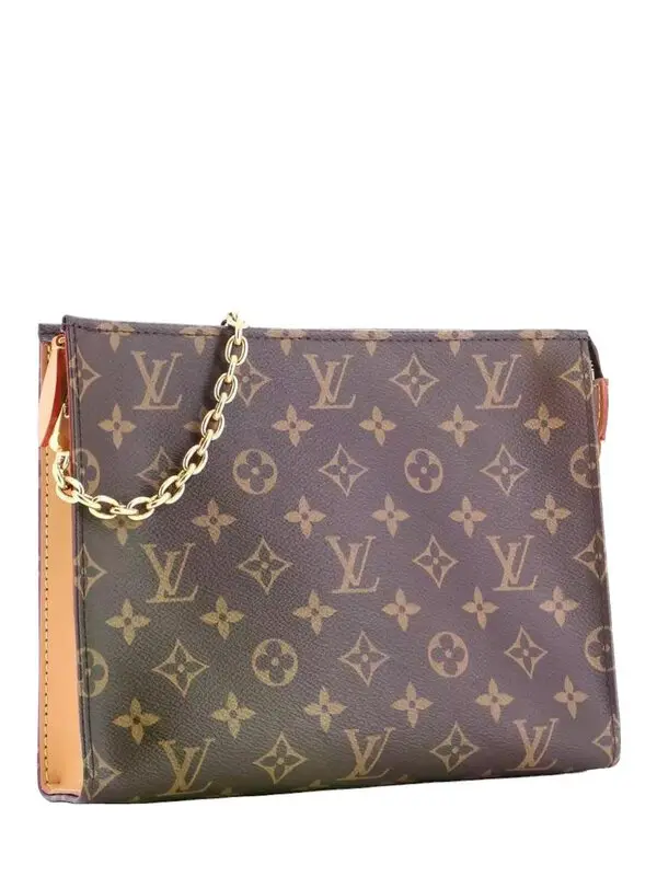 LOUIS VUITTON Toiletry Pouch On Chain Monogram Canvas Shoulder Bag - Brown