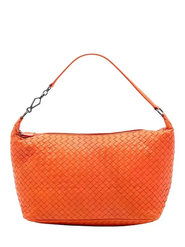 Bottega Veneta 2012-2025 Nappa Intrecciato Shoulder Bag - Orange