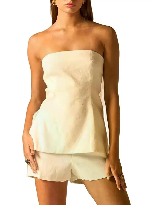 JBQ Loren Strapless Top - Neutrals