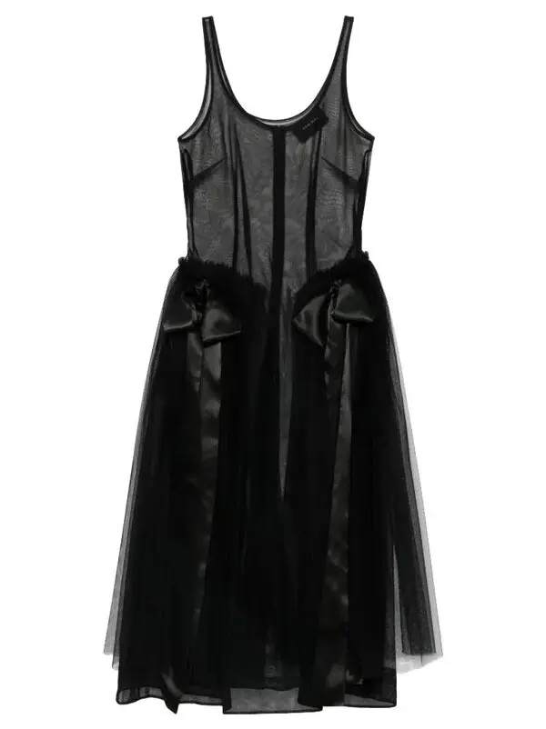Simone Rocha Bow Midi Dress - Black