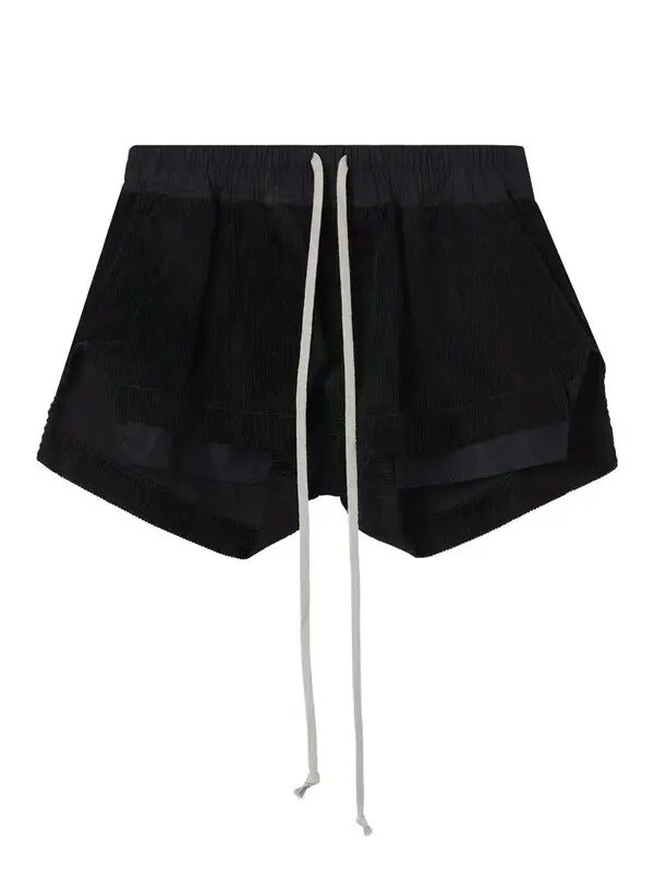 Rick Owens Corduroy Drawstring-waist Shorts - Black