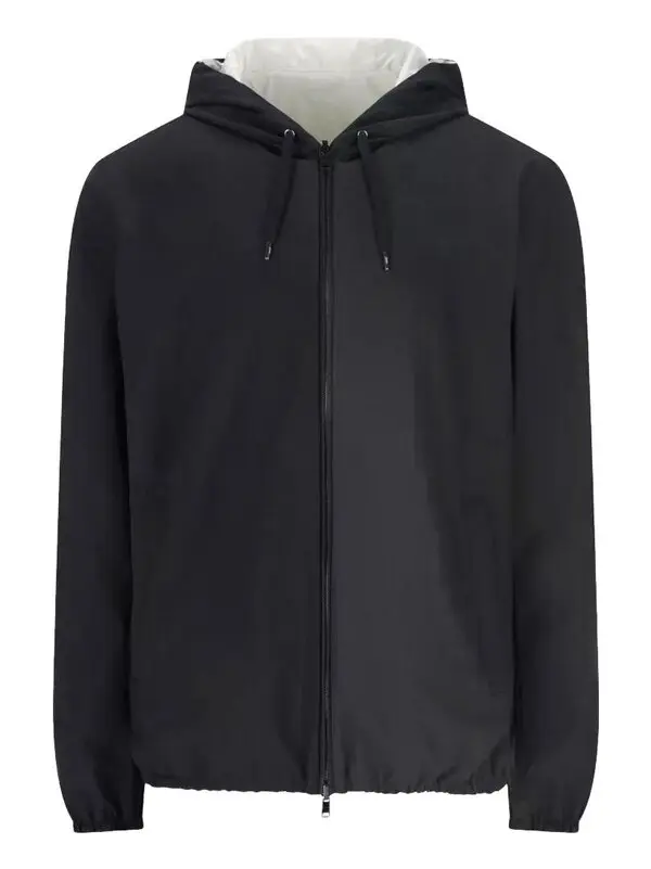 Herno Zip Hooded Jacket - Blue