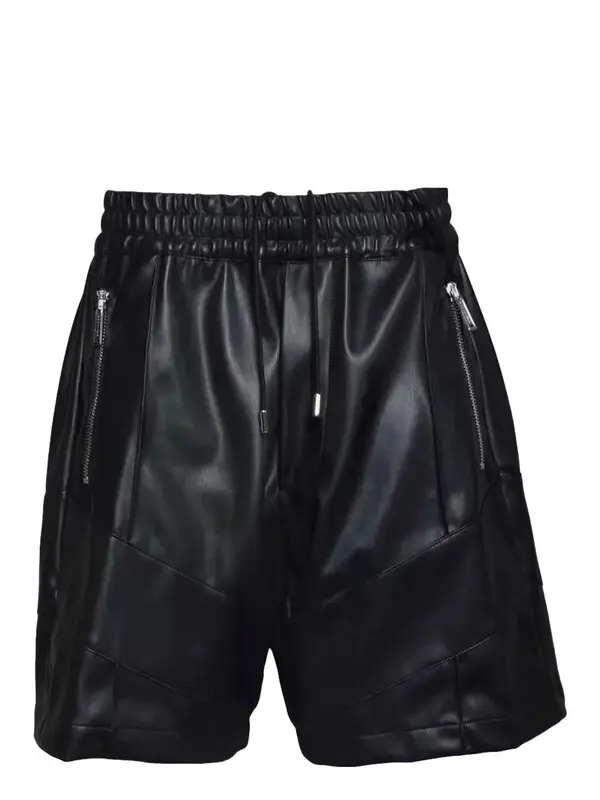 Dsquared2 Zipped-pockets Leather Shorts - Black