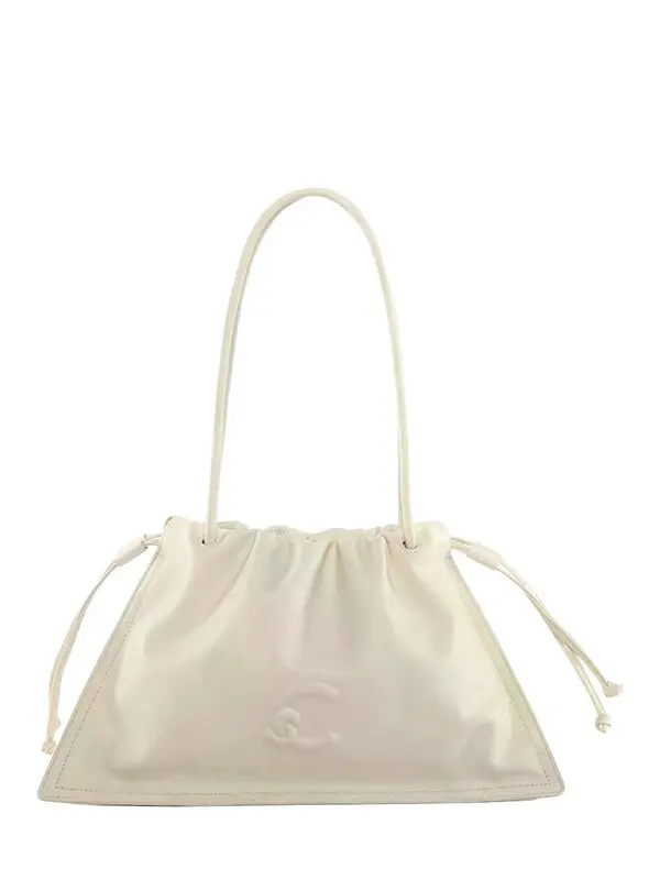 COCCINELLE Leather Drawstring Shoulder Bag - Neutrals