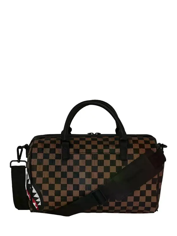 SPRAYGROUND Check-pattern Duffle Bag - Brown