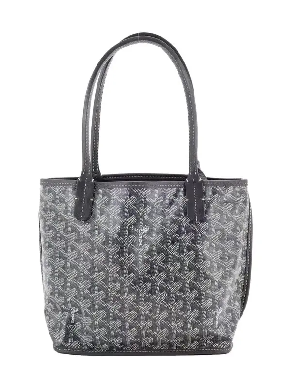 Goyard Anjou Reversible Tote Coated Canvas Mini Satchel - Grey