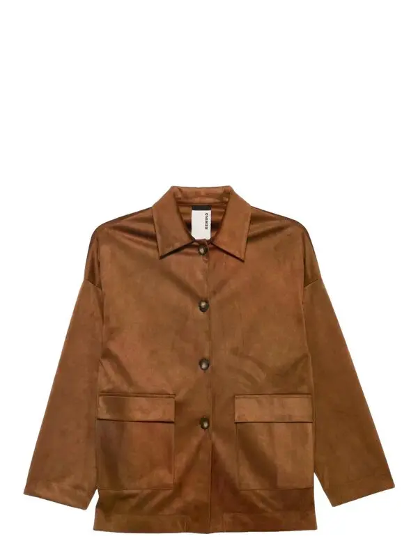 REWIND Flap-pocket Button-up Jacket - Brown