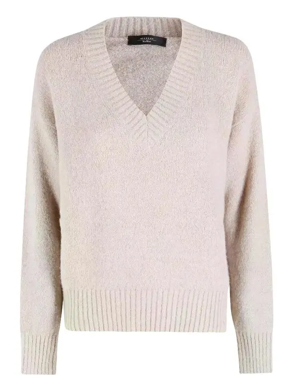 Max Mara V-neck Long Sleeve Sweater - Neutrals