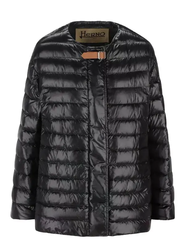 Herno Long-sleeved Puffer Jacket - Black