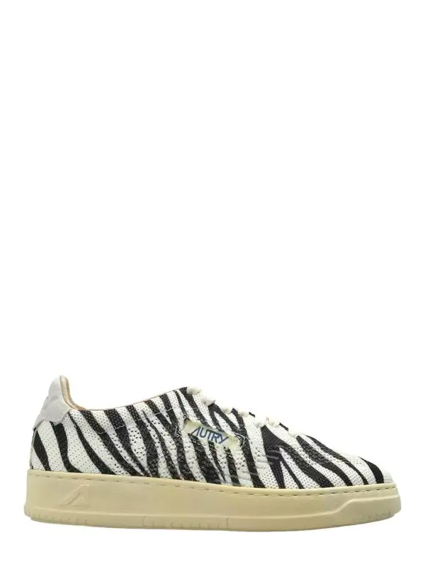 AUTRY Zebra-print Sneakers - White