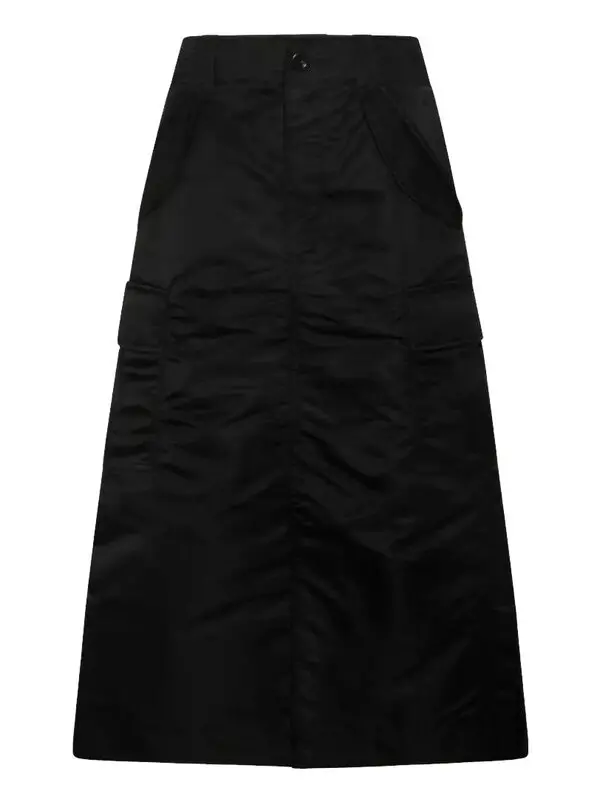 Sacai Pleated Midi Skirt - Black