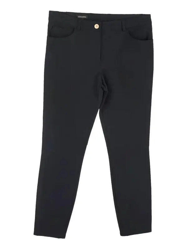 Escada Straight-leg Silk Trousers - Black