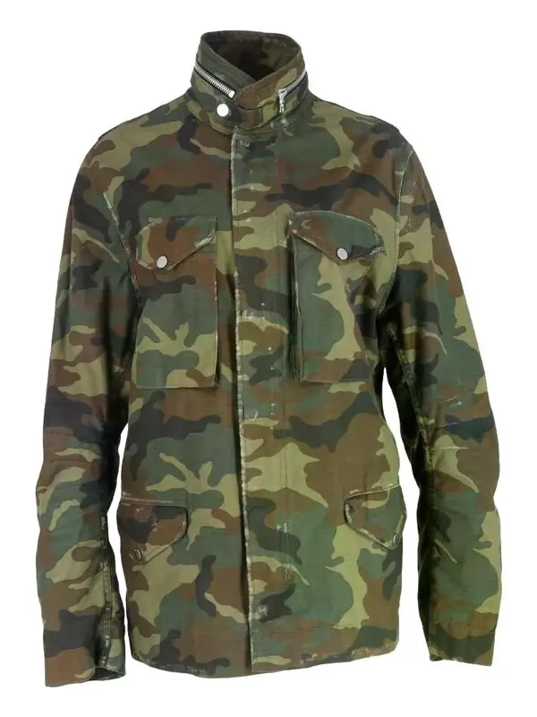 Amiri M-65 Camouflage-print Chest-pocket Jacket - Green