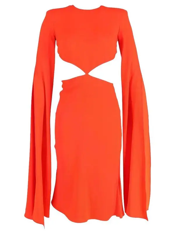 Alex Perry Cape-effect Cut-out Mini Dress - Red