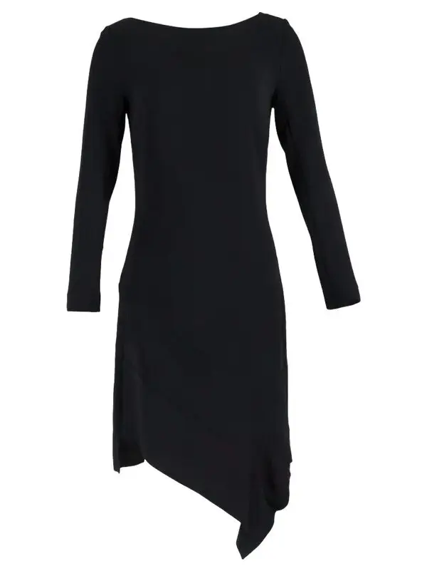 Roland Mouret Asymmetric Long-sleeve Dress - Black
