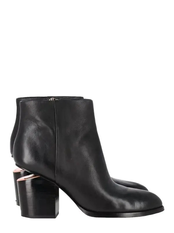 ALEXANDER WANG Gabi Leather Ankle Boots - Black