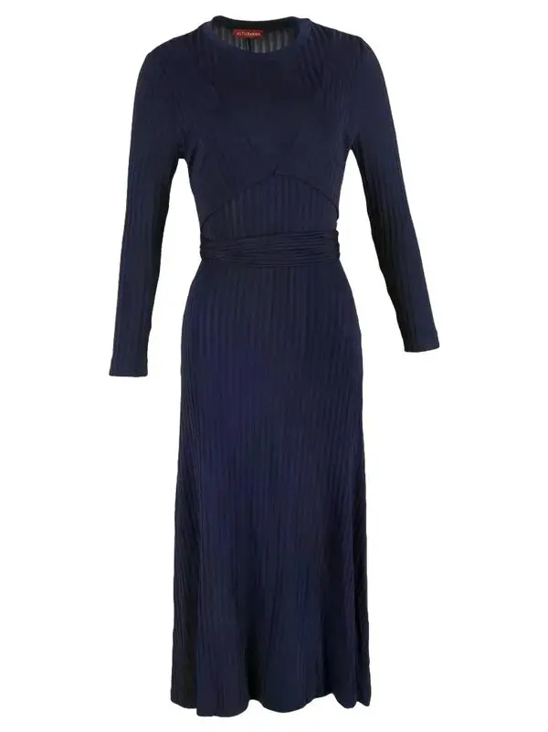 Altuzarra Masika Ribbed Tie Midi Dress - Blue