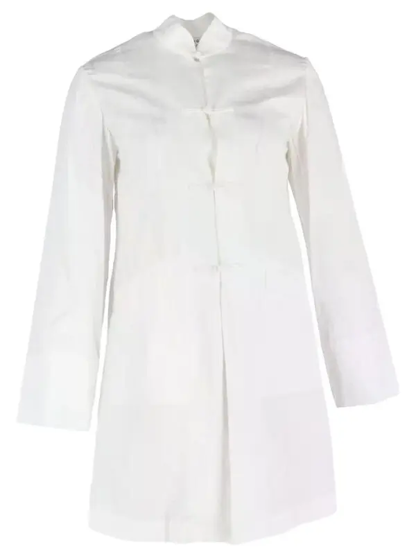 Comme Des Garçons Mandarin-style Mini Dress - White