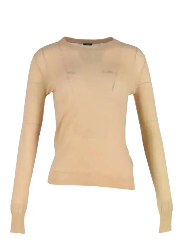 JOSEPH Cashair Rib-detail Top - Neutrals