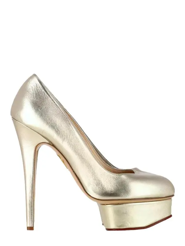 CHARLOTTE OLYMPIA Dolly Platform Pumps - Gold